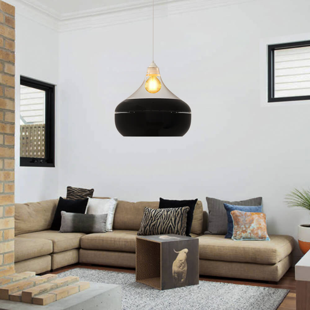 Luminária Pendente Spirit Combine 1230 Transparente Preta Preta - My Spirit