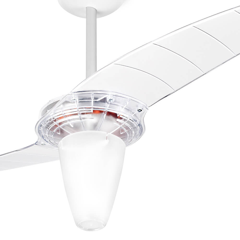 Ventilador de Teto Spirit 201 Cristal Lustre Cônico Controle Remoto ...