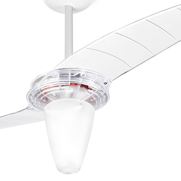 Ventilador de Teto Spirit 201 Cristal Lustre Cônico Controle Remoto ...