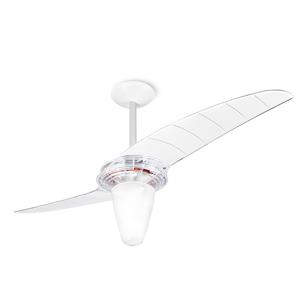 Ventilador de Teto Spirit 201 Cristal Lustre Cônico Controle Remoto ...