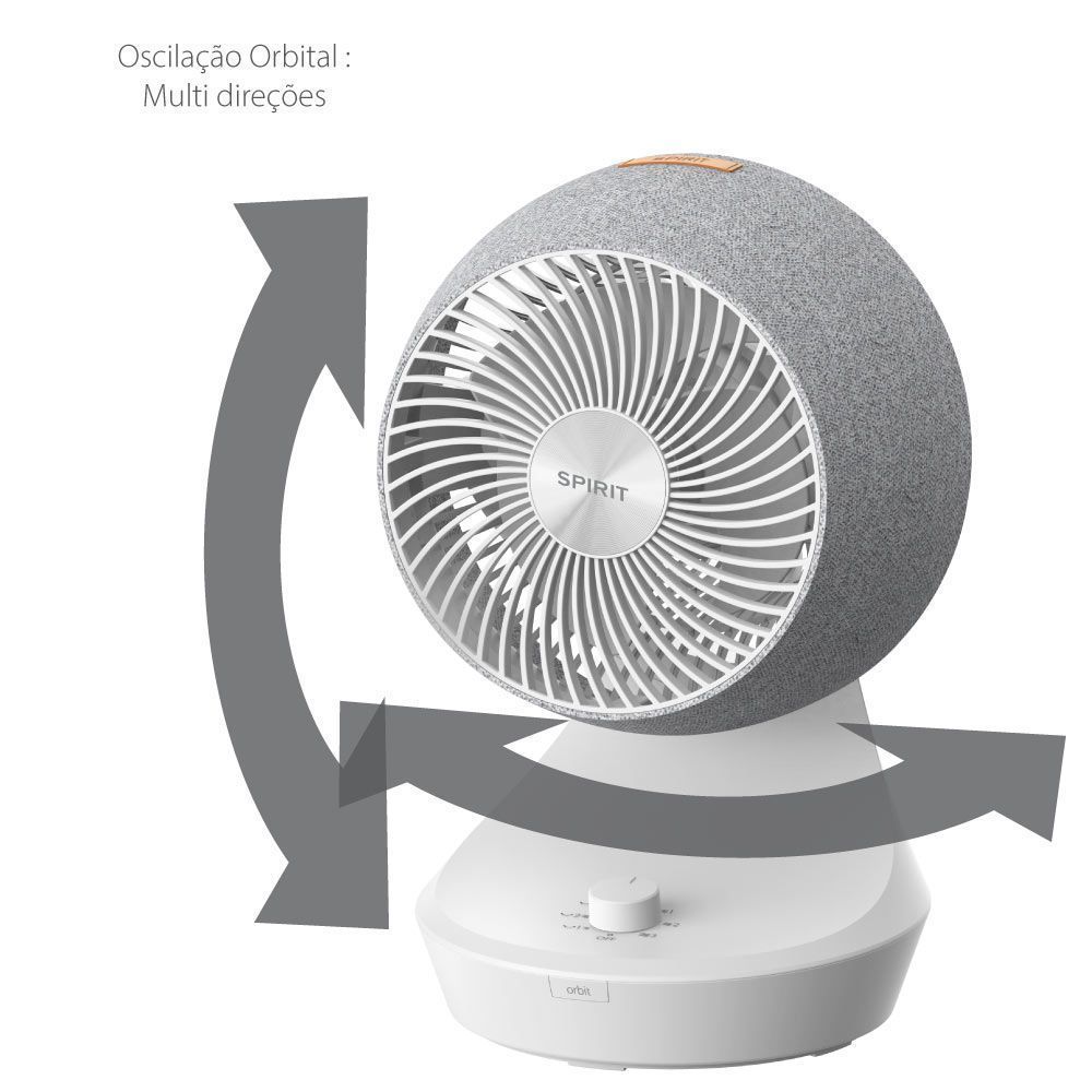 Circulador Orbit Spirit Branco Cinza - My Spirit