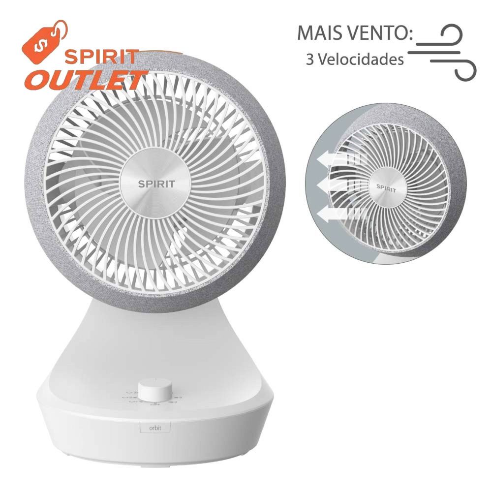 Circulador Orbit Spirit Branco Cinza OUTLET - My Spirit